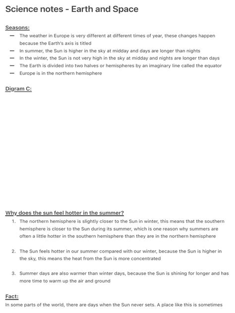 Science Notes Earth And Space Pdf Stars Milky Way