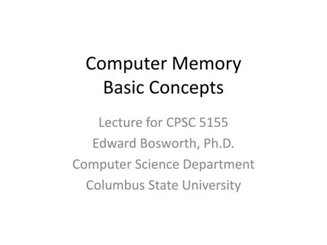 ppt computer memory basic concepts powerpoint presentation free