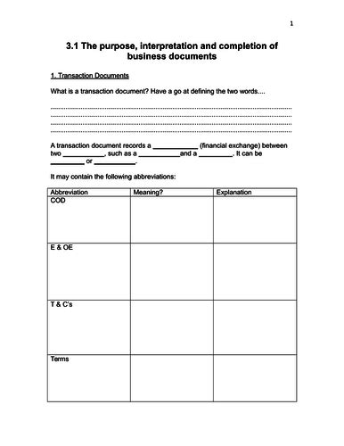 Ctec Business Level 3 Unit 2 Working In Business Unit Resources Teaching Resources