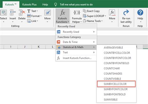 Using A Function To Count Sum Cells By Fill Or Font Color In Excel