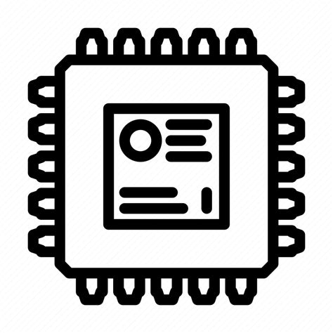 Microcontroller Electronic Component Chip Microchip Circuit Hardware Icon Download On