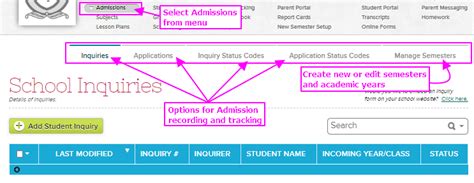 Admissions Module Admin Guide Quickschools Support
