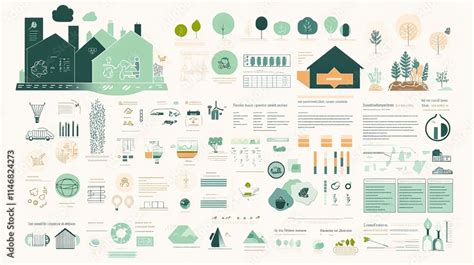 Illustrazione Stock Di Infographic Illustrating Sustainable City Elements Including Eco