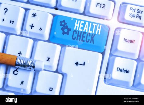Writing Note Showing Health Check Business Concept For Medical Examination Wellness And General