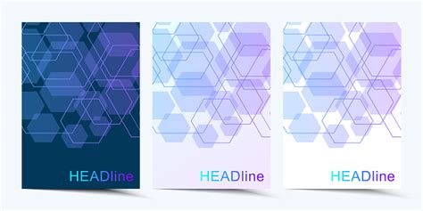 브로셔 표지 배너 전단지 연례 보고서 전단지에 대한 현대 벡터 템플릿 육각형이있는 추상 미술 구성 라인과 점을 연결합니다 디지털