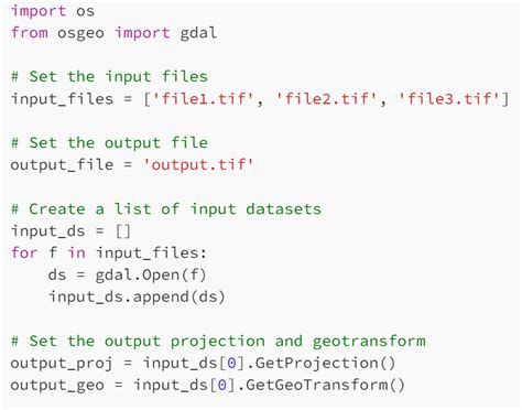 python gdal library mosaic multiple rasters by case robertson jan