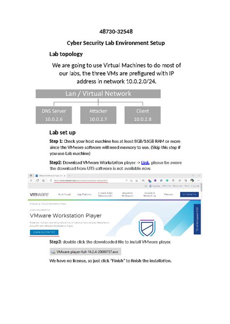 Week 1 Lab Lab 1 48730 Cyber Security Lab Environment Setup Lab Topology We Are Going To