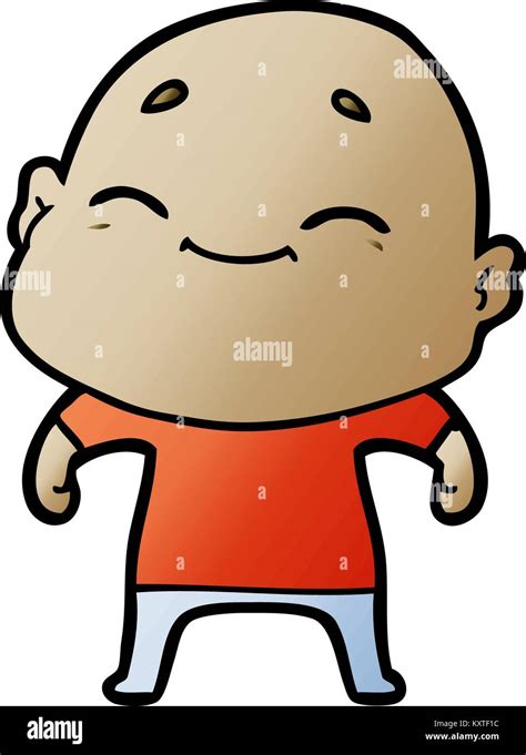 Happy Cartoon Bald Man Stock Vector Image And Art Alamy