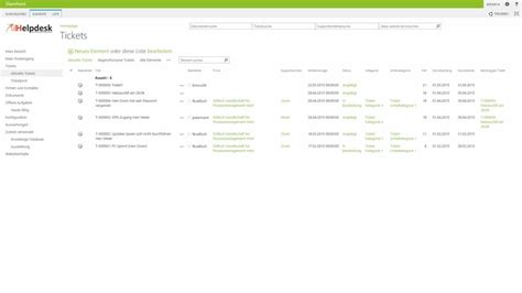 Sharepoint Ticketsystem Sharepoint