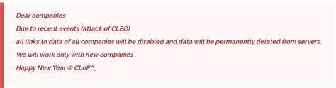 🚨following Cleo Vulnerability Exploitation The Cl0p Ransomware Group Releases A Message 🚨
