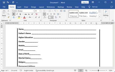 Drawing Vertical And Horizontal Lines In Word Magics Artofit