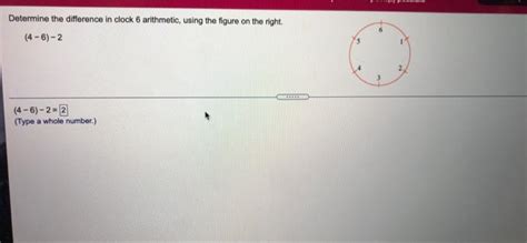 Solved Determine The Difference In Clock Arithmetic Using Chegg Com