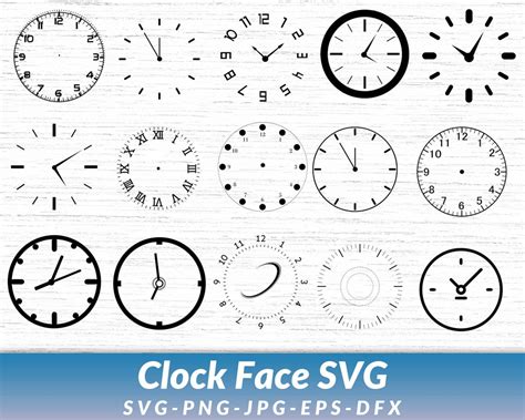Clock Face SVG Bundle Clock Svg Clock Face Clipart Bundle Cut Files Clock Numbers Svg Roman