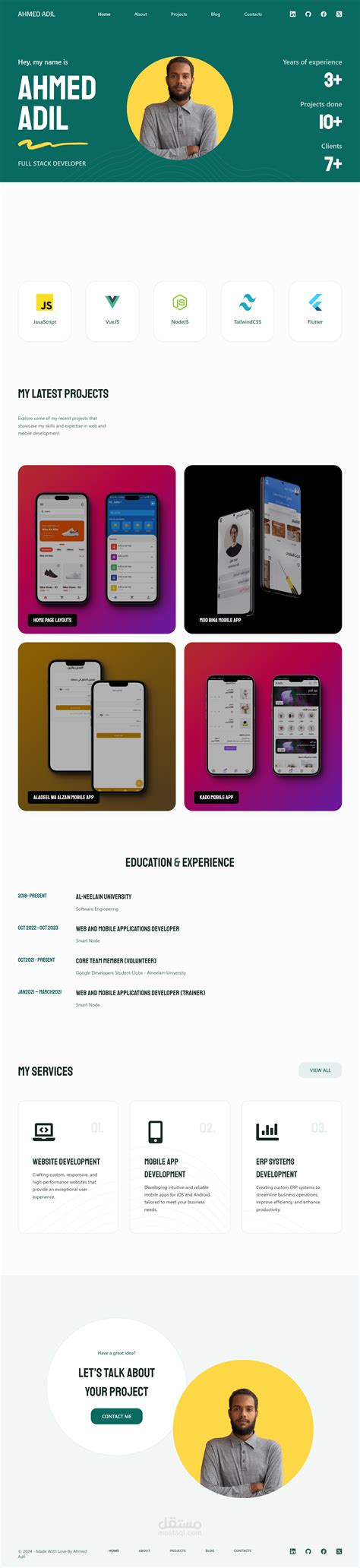 My Personal Blog And Portfolio مستقل