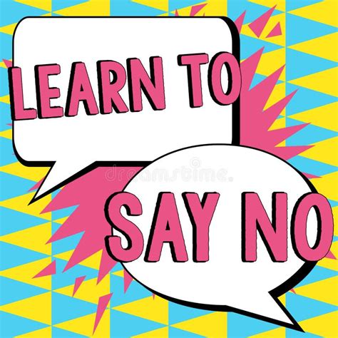 Text Caption Presenting Learn To Say No Word For Dont Hesitate Tell That You Dont Or Want Doing