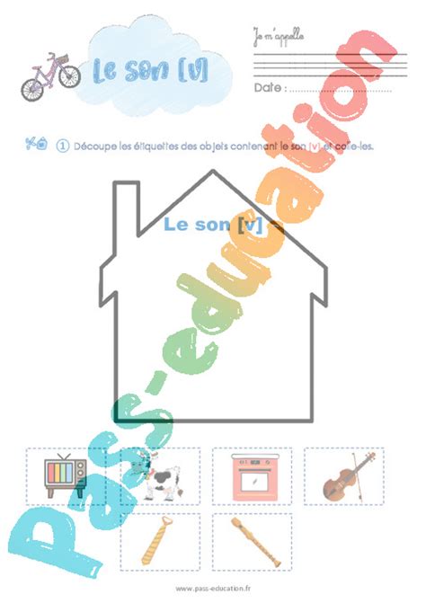 Le Son [v] Gs Phonologie Exercices Cycle 1 Pdf à Imprimer