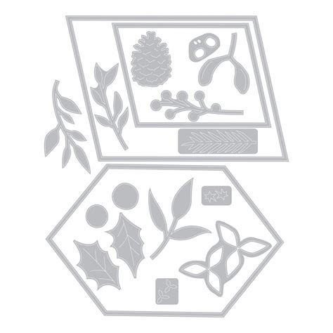 Sizzix Thinlits Die Set 18pk Geometric Winter Frame Uk