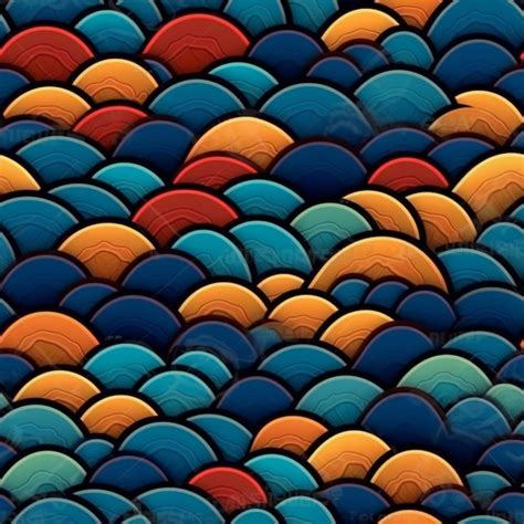 Premium AI Image | A close up of a colorful pattern of wavy waves generative ai