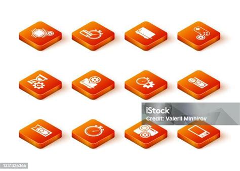 빠른 결제 스톱워치 모래시계 설정 토스터 비디오 카메라 및 시간 관리 아이콘을 설정합니다 벡터 3차원 형태에 대한 스톡 벡터 아트 및 기타 이미지 Istock