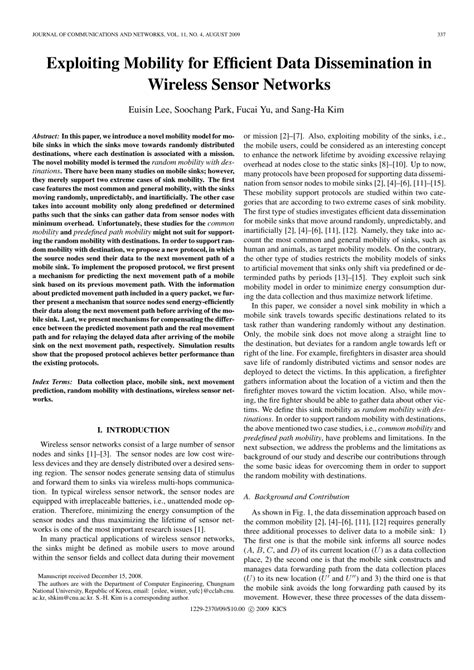 pdf exploiting mobility for efficient data dissemination in wireless