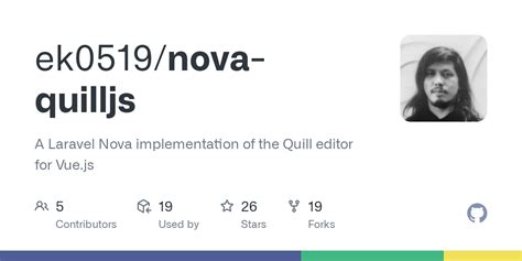 Github Ek0519nova Quilljs A Laravel Nova Implementation Of The