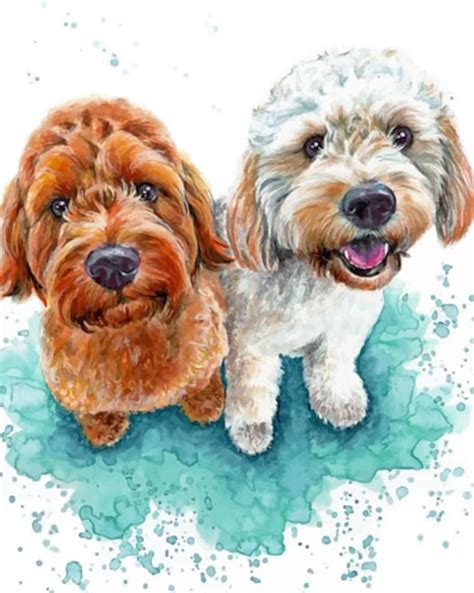 Cockapoo Dogs Paint By Numbers Num Paint Kit