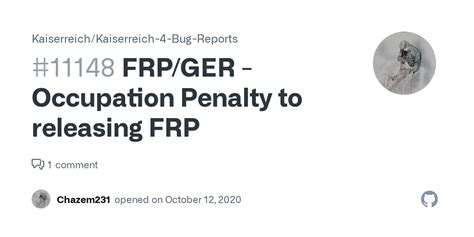 Frpger Occupation Penalty To Releasing Frp · Issue 11148