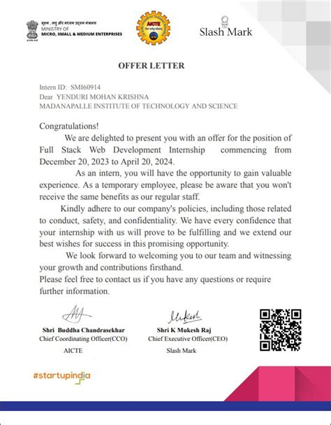 Internship Fullstack Webdevelopment Slashmark Yenduri Mohan Krishna