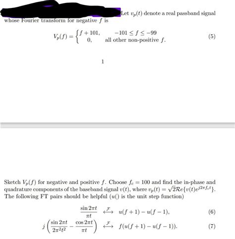 Solved Let Vp T Denote A Real Passband Signal Whose Fourier Chegg Com