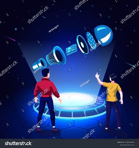 Visualizing Experiencing 3d Model Exploded Electric Stock Vector