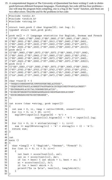 Solved 15 A Computational Linguist At The University Of