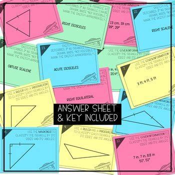 Classifying Triangle Task Cards Geometry The Efficient Classroom