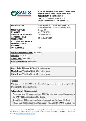 Solved How Can You As Grade R Teacher Implement The 6 Foundational Education B EDS 315