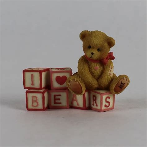 1996 Cherished Teddies I Love Bears Mini Bear Figurine With Box Ebay
