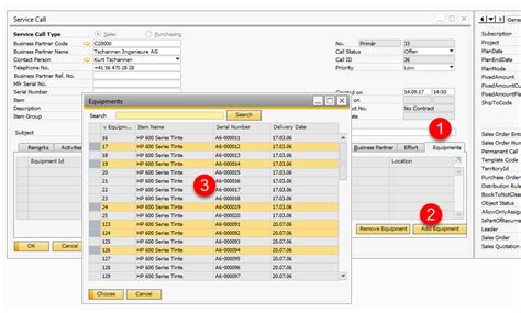 How To Configure And Add Multiple Equipment In Sap B1 Helpdesk