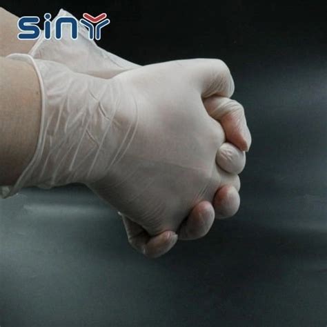 Medical Supply Clear Disposable Pvc Exam Gloves Siny Group