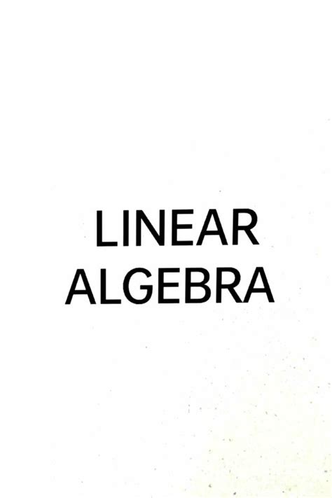 Linear Algebra Handwritten Notes Pdf Shop Handwritten Notes Shn