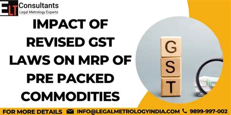 Impact Of Revised GST Laws On MRP Of Pre Packed Commodity