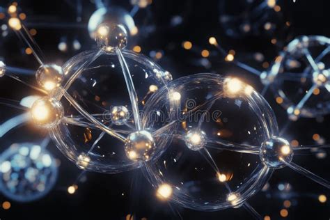 Stunning Visualization Of Molecular Structures Glowing Against A Dark