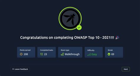 Cybersecurity Tryhackme Owasp Websecurity Learning