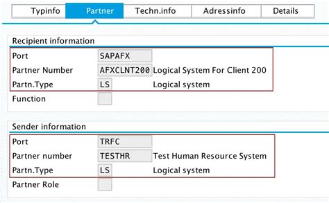 Idoc Control Record At Receiver Sap System Partner Information SAP Integration Hub