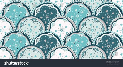 Seamless Pattern Made Intersecting Circles Looking 库存矢量图（免版税）140124007