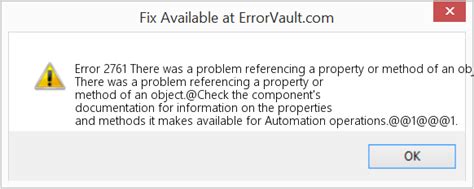 How To Fix Error 2761 There Was A Problem Referencing A Property Or