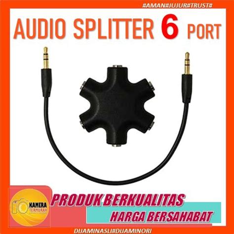 Jual Audio Splitter 6 Port Female 5 In 1 Input Output Audio Shopee Indonesia
