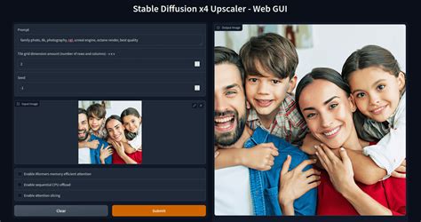 I made a Web UI for the official Stable Diffusion x4 Upscaler, and ...
