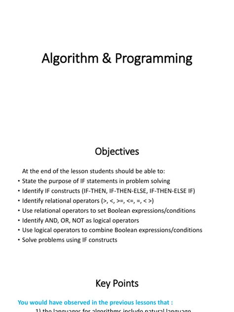 If Statement Pdf Algorithms Computer Programming