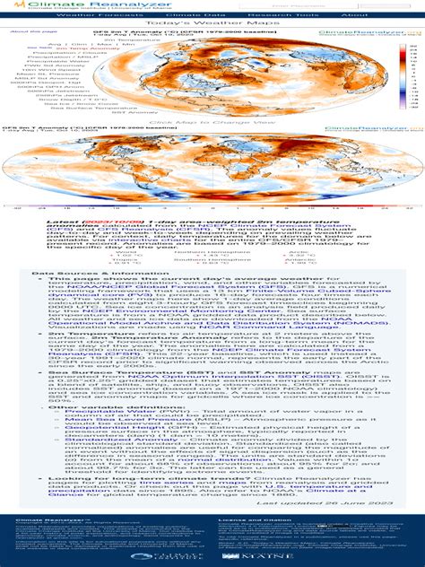 Climate Reanalyzer Pdf Sea Surface Temperature Climatology
