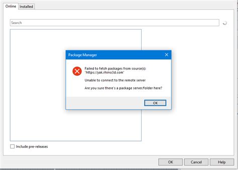 Failed To Fetch Packages From Source Rhino McNeel Forum