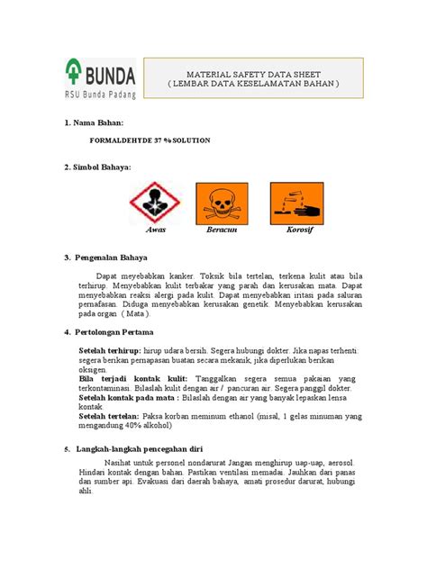 Msds Formalin Pdf