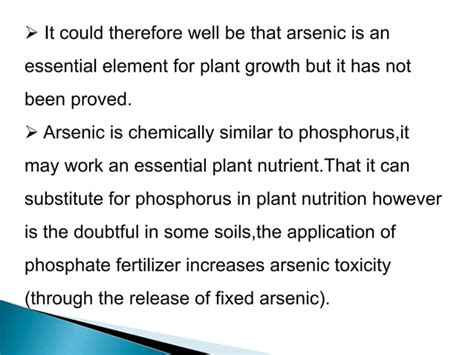 Arsenic In Soil And Plants Ppt